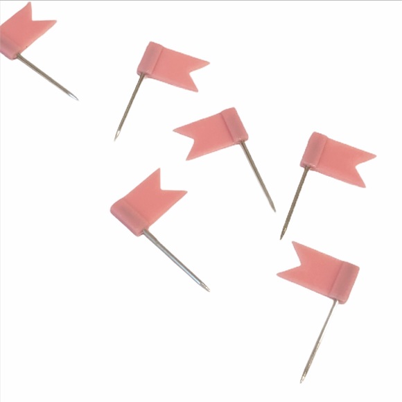 Target | Office | Pink Flag Pins Set Of Two Bottles | Poshmark